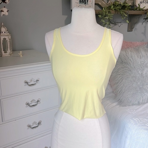 No Boundaries | Tops | Ultra Soft Cropped Tank Yellow Pastel Stretchy ...